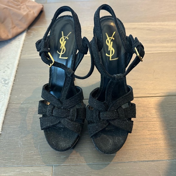 Yves Saint Laurent | Shoes | Ysl Tribute Heeled Sandals Size37 | Poshmark
